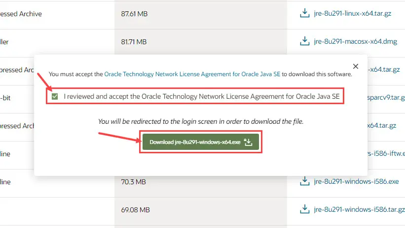 Download And Install Java 8 Update 291