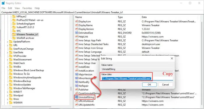 How To Uninstall Programs Using Windows Registry