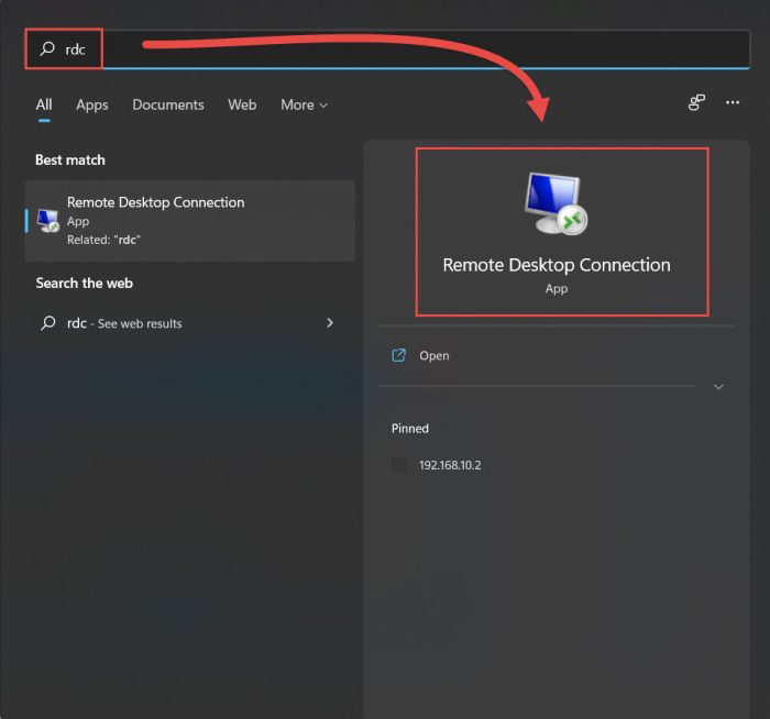 How To Start Remote Desktop Connection (mstsc) Using Command Line