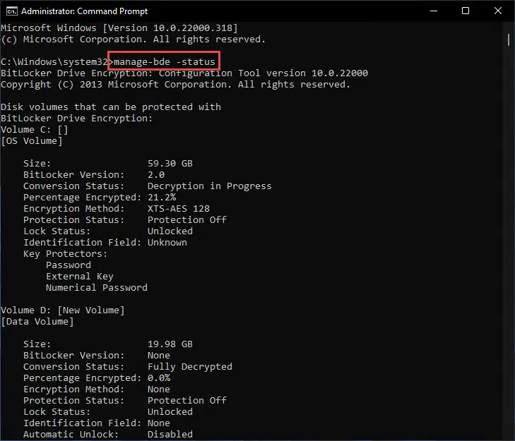 How To Manage Bitlocker Using Command Line In Windows Manage Bde