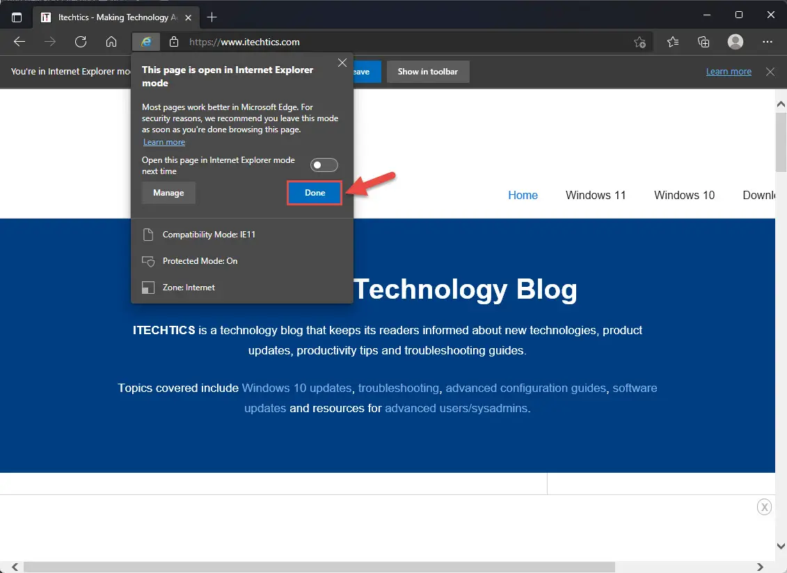 How To Enable And Use IE/Compatibility Mode On Microsoft Edge