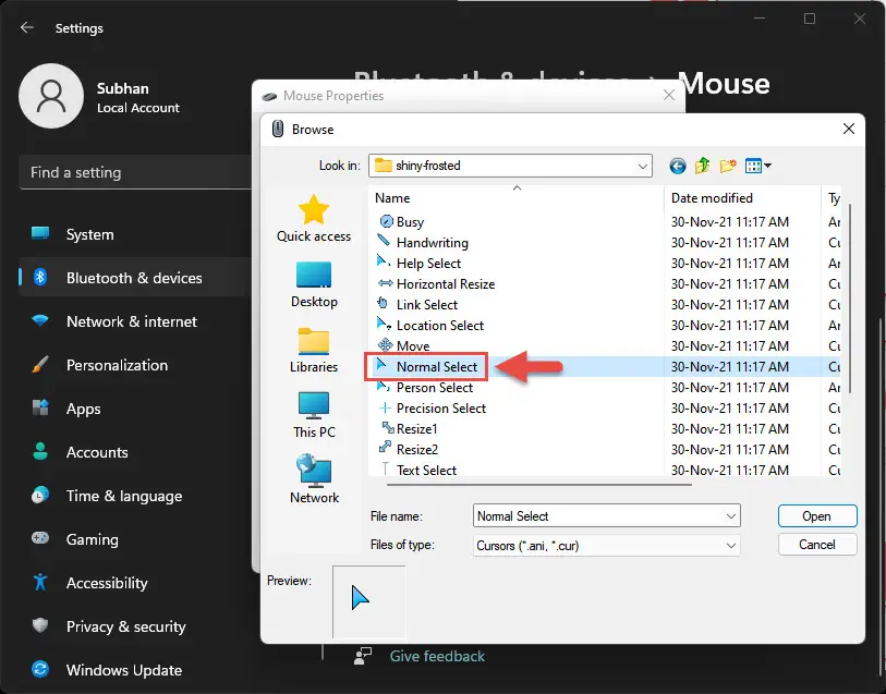 How To Change Mouse Cursor/Pointer On Windows 11/10