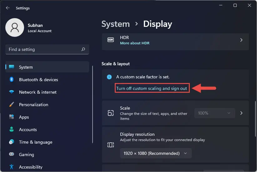 How To Change Screen Resolution And DPI Scaling In Windows 11