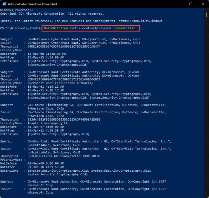 How To Install/Update Root Certificates In Windows 11