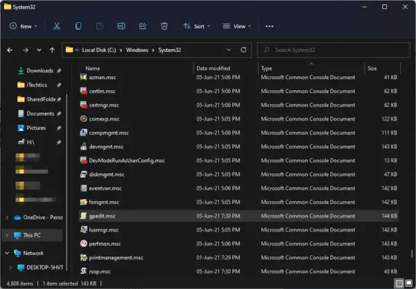 List Of Microsoft Management .MSC Files In Windows