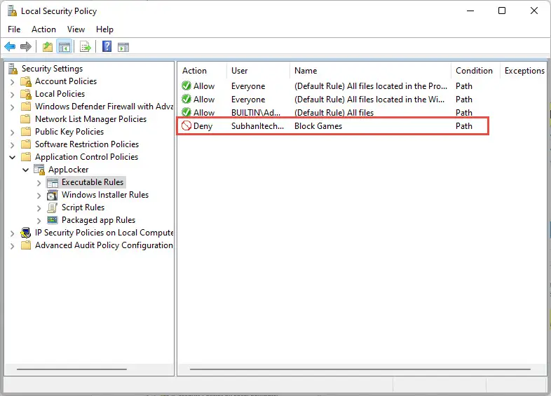 How To Block Apps Using AppLocker In Windows