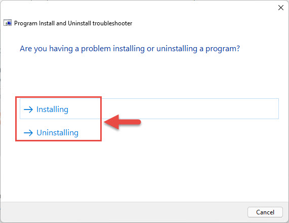 Fix Software Problems Using "Program Install And Uninstall" Troubleshooter