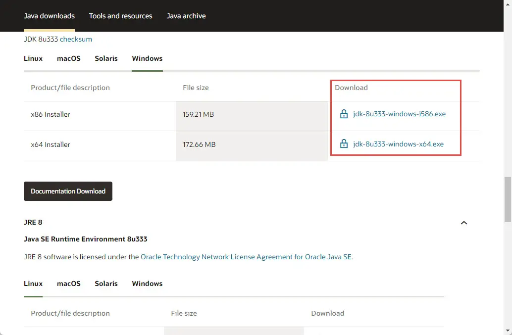 Download Java 8 Update 333 Offline Installers
