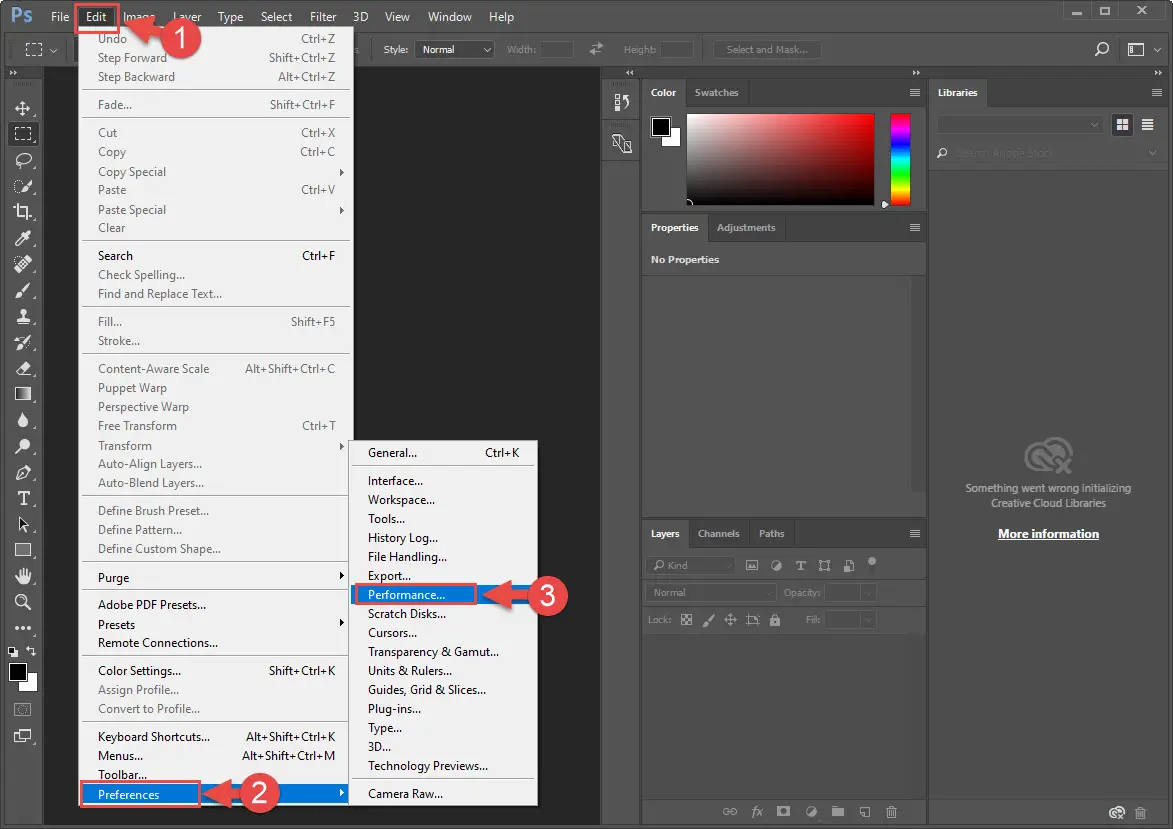 How To Fix Not Enough Memory Ram Error In Photoshop