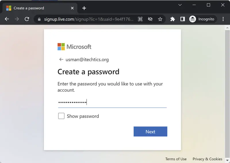 How To Create A New Microsoft Account Using Gmail Id