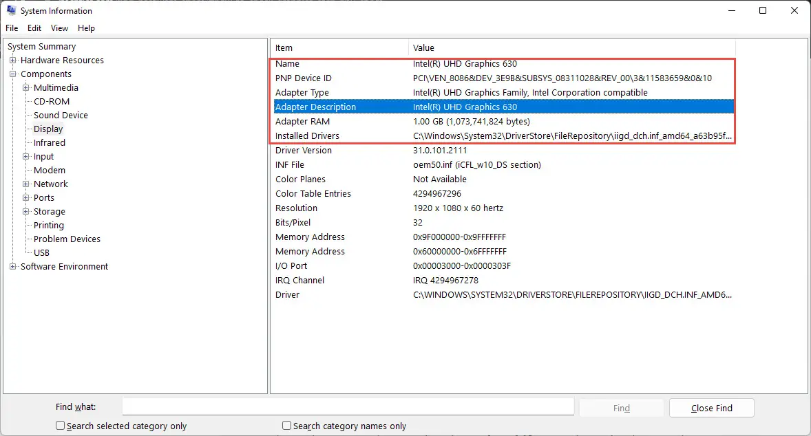 6 Ways To Find Graphics Card (GPU) Information In Windows 11/10