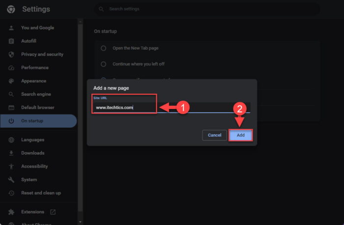 How To Set The Homepage And Startup Pages In Google Chrome (Windows ...