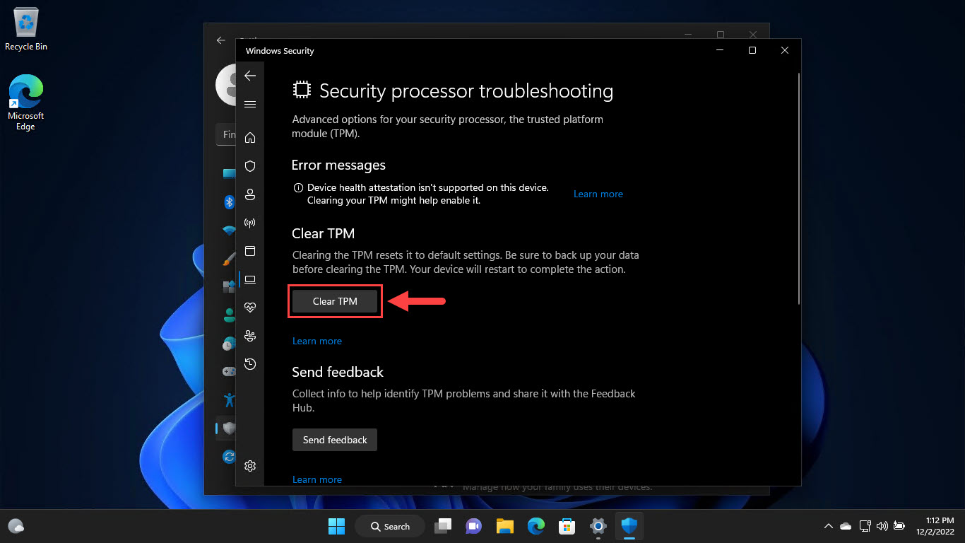 How To Fix TPM Device Not Detected Error On Windows