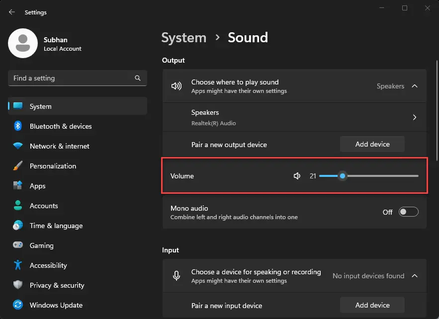 How To Adjust Volume And Bass In Windows 11/10