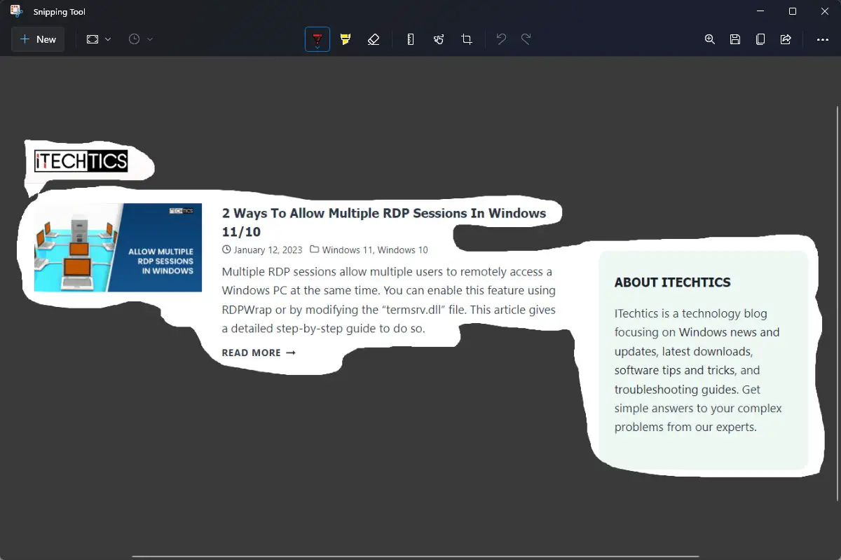 Download And Use Free Snipping Tool For Windows 11