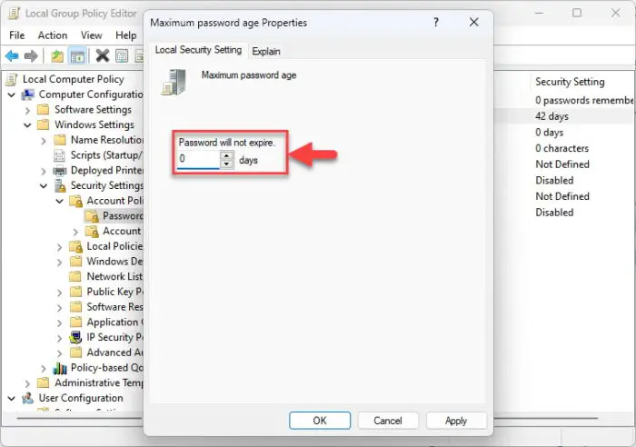 3 Ways To Set Windows Local User Account Passwords To Never Expire
