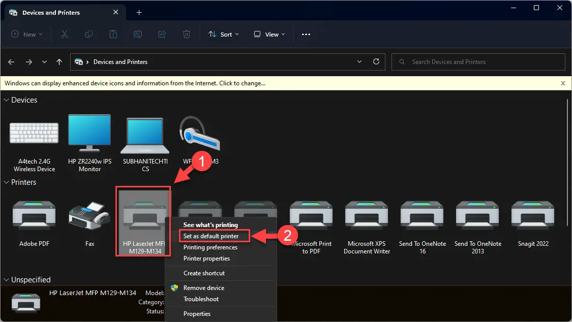 3 Ways To Set Default Printer In Windows 11/10