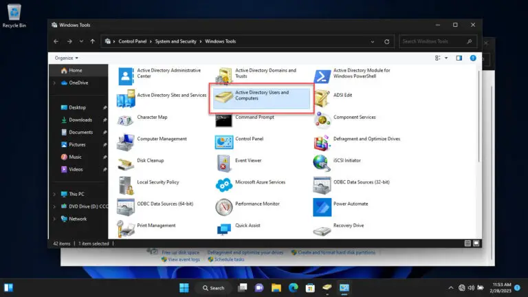 How To Install And Use Active Directory Users And Computers Dsamsc Snap In On Windows 1110