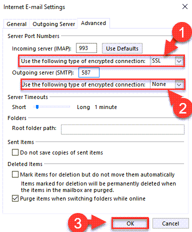 Fix Outlook Error 0x800CCC1A Server Does Not Support Connection Encryption Type