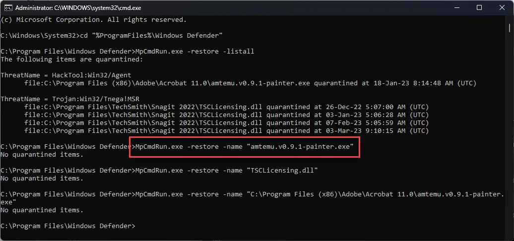 2 Ways To Restore, Recover Quarantined Files In Microsoft Defender