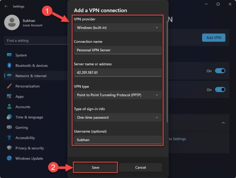 How To Set Up A VPN Connection In Windows 11