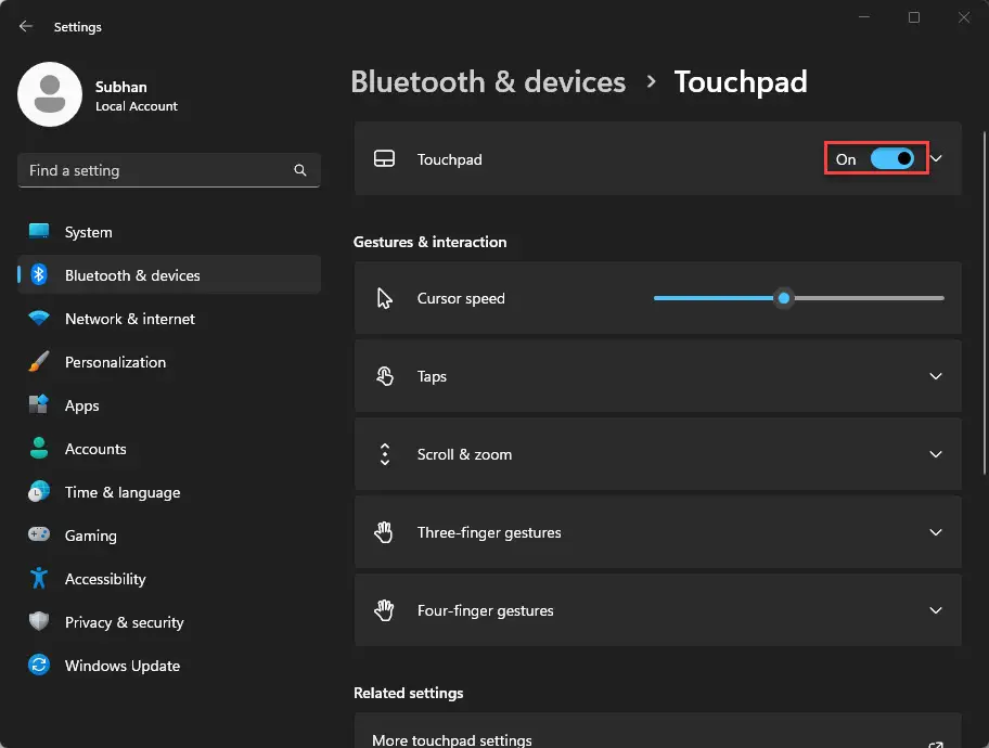 How To Disable Or Enable Touchpad On Laptop