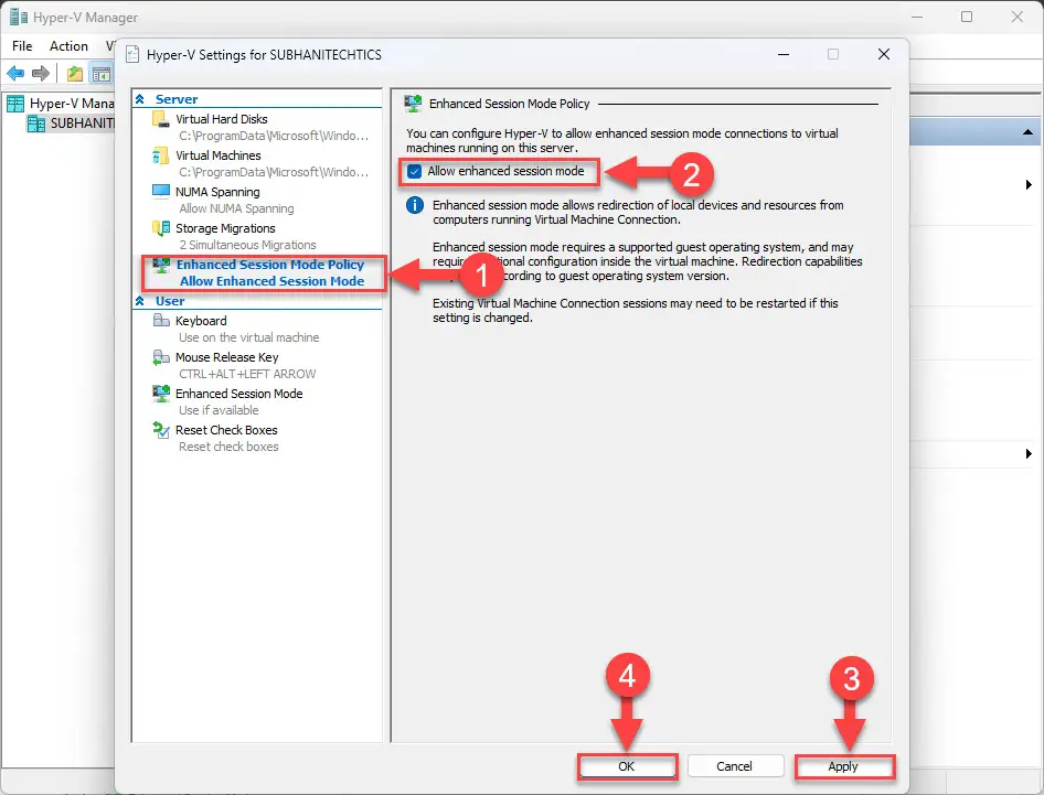 How To Enable, Disable Enhanced Session Mode In Hyper-V