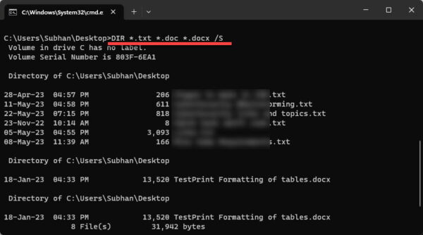 How To List Files And Folders In Windows Using Command Prompt