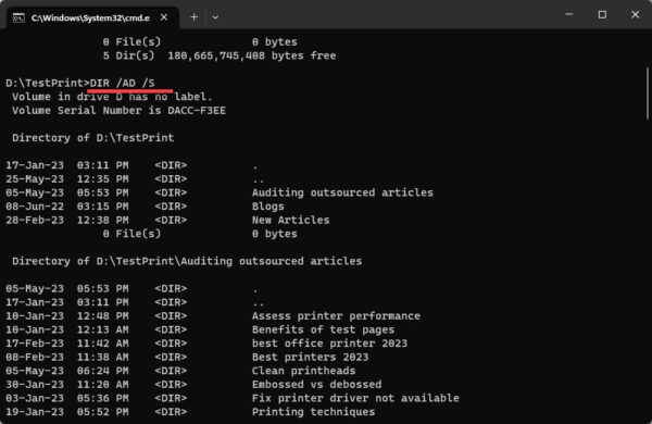How To List Files And Folders In Windows Using Command Prompt