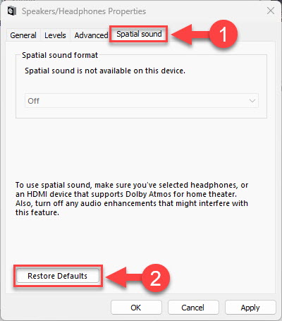 How To Reset Audio Settings In Windows