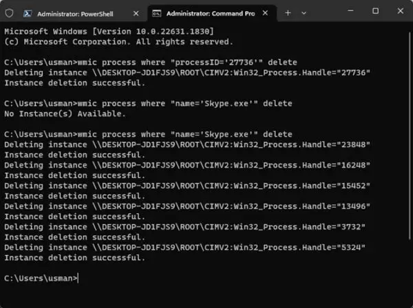 How To Kill Process From Windows Command Line