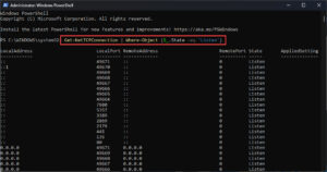 Check For Listening (Open) Ports With NetStat And PowerShell