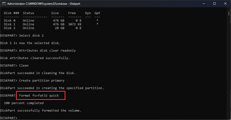 How To Format USB Flash Drive From Command Line In Windows 11