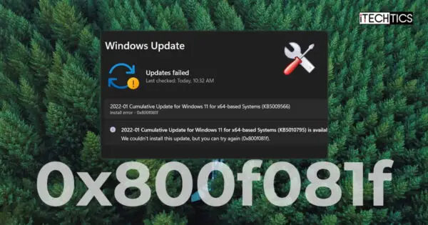 How To Fix Windows Update Error Code 0x800f081f