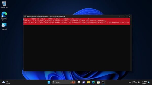 How To Reset Windows Registry And Permissions (ACL) To Defaults