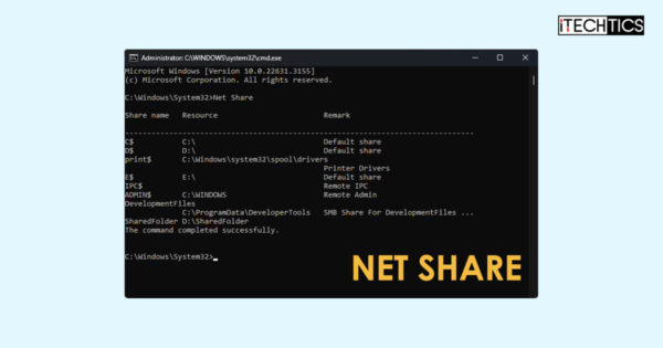 How To View Create Delete Network Shares Using Windows Command Prompt