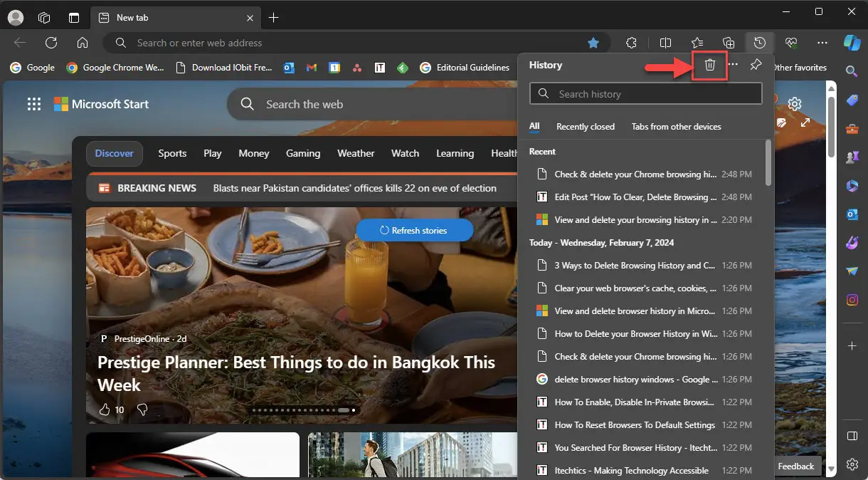 How To Clear, Delete Browsing History In Any Browser
